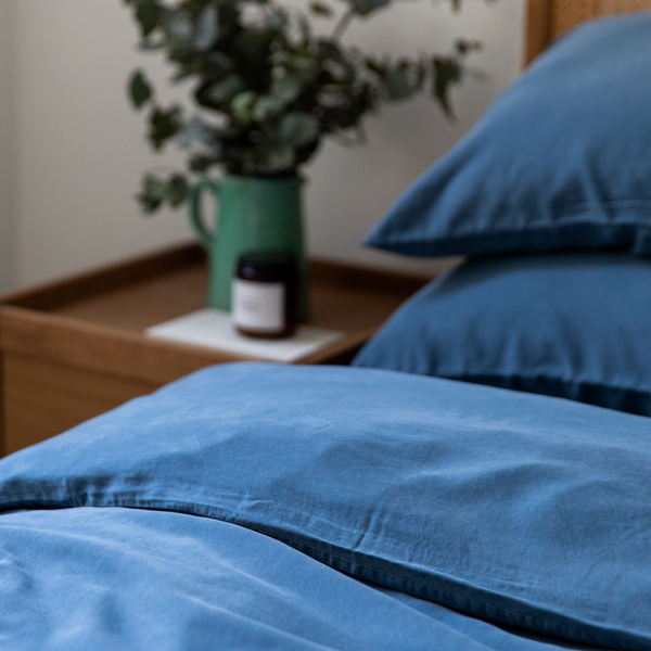 Organic Bamboo Stone Washed Quilt Cover Set - Indigo – Pure Zone