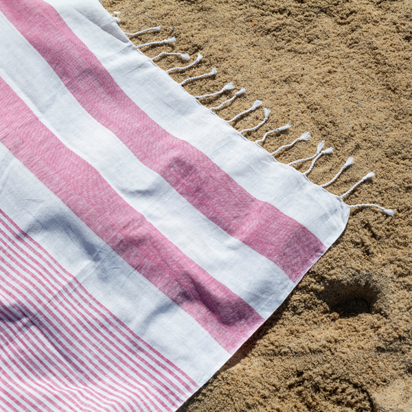 Cotton Fouta Stripe Towel - Pink – Pure Zone