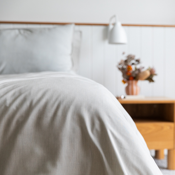 Plant Dyed Organic Bamboo Silk Quilt Cover Set - Ash Grey – Pure Zone